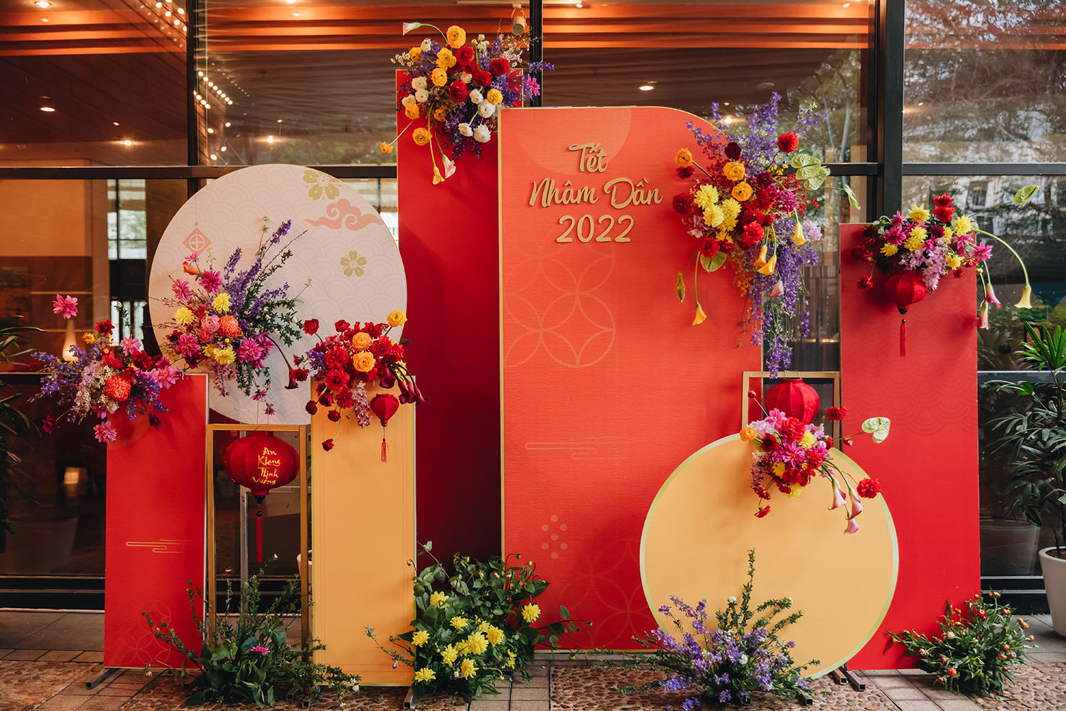 FULL OF THE COLORS OF SPRING IN TET 2022 BACKDROP