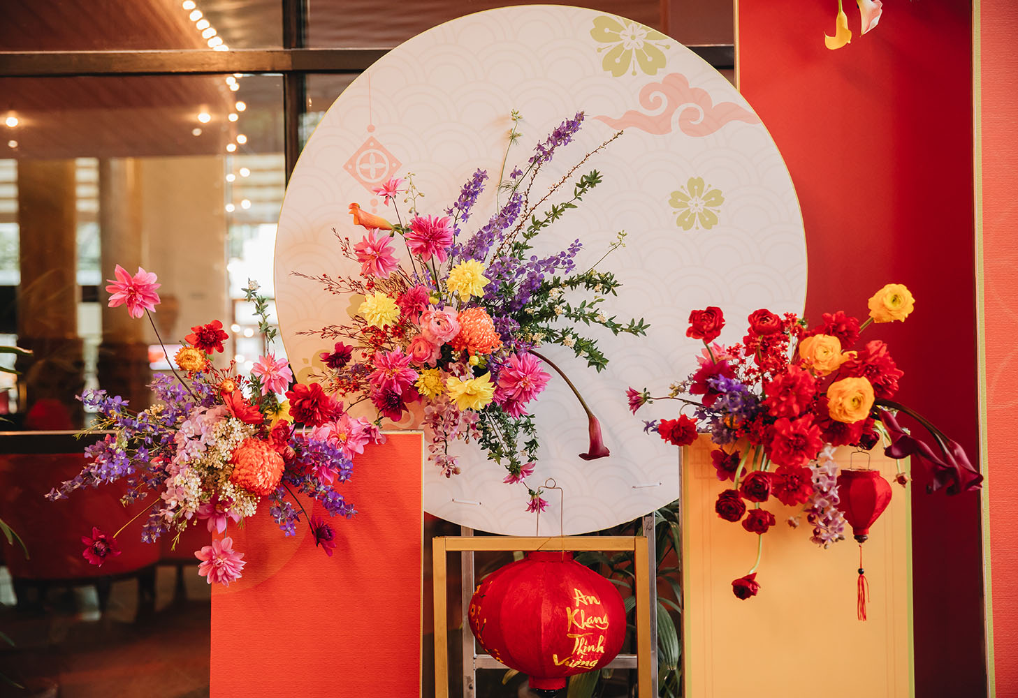 FULL OF THE COLORS OF SPRING IN TET 2022 BACKDROP