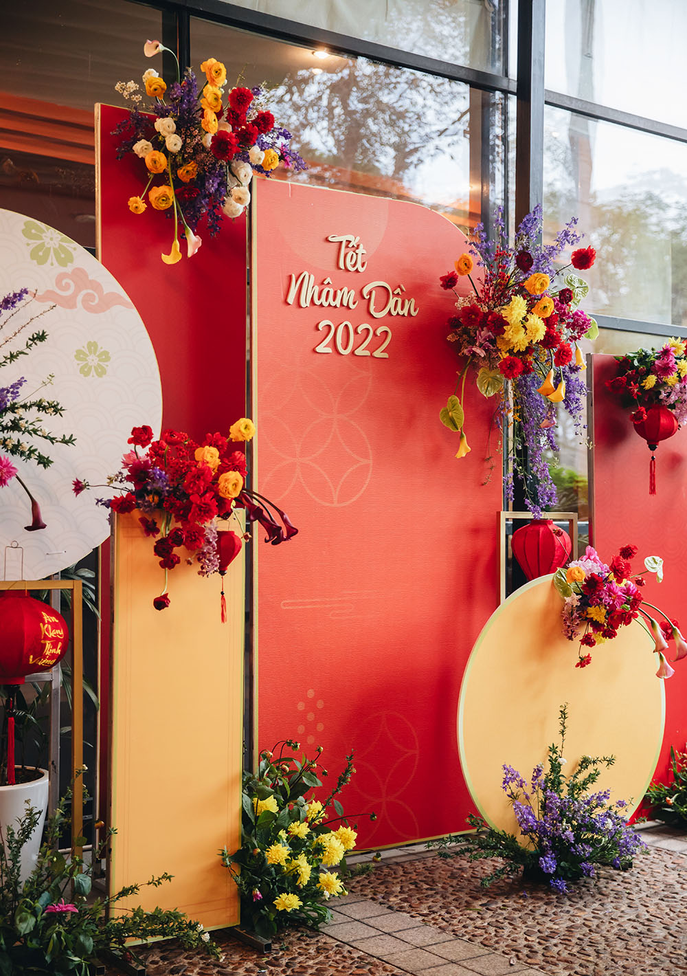 FULL OF THE COLORS OF SPRING IN TET 2022 BACKDROP
